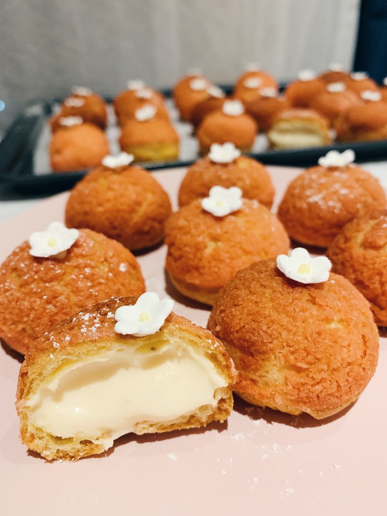 Lychee Cream Puffs (Choux au Craquelin) – My Dose of Sugar